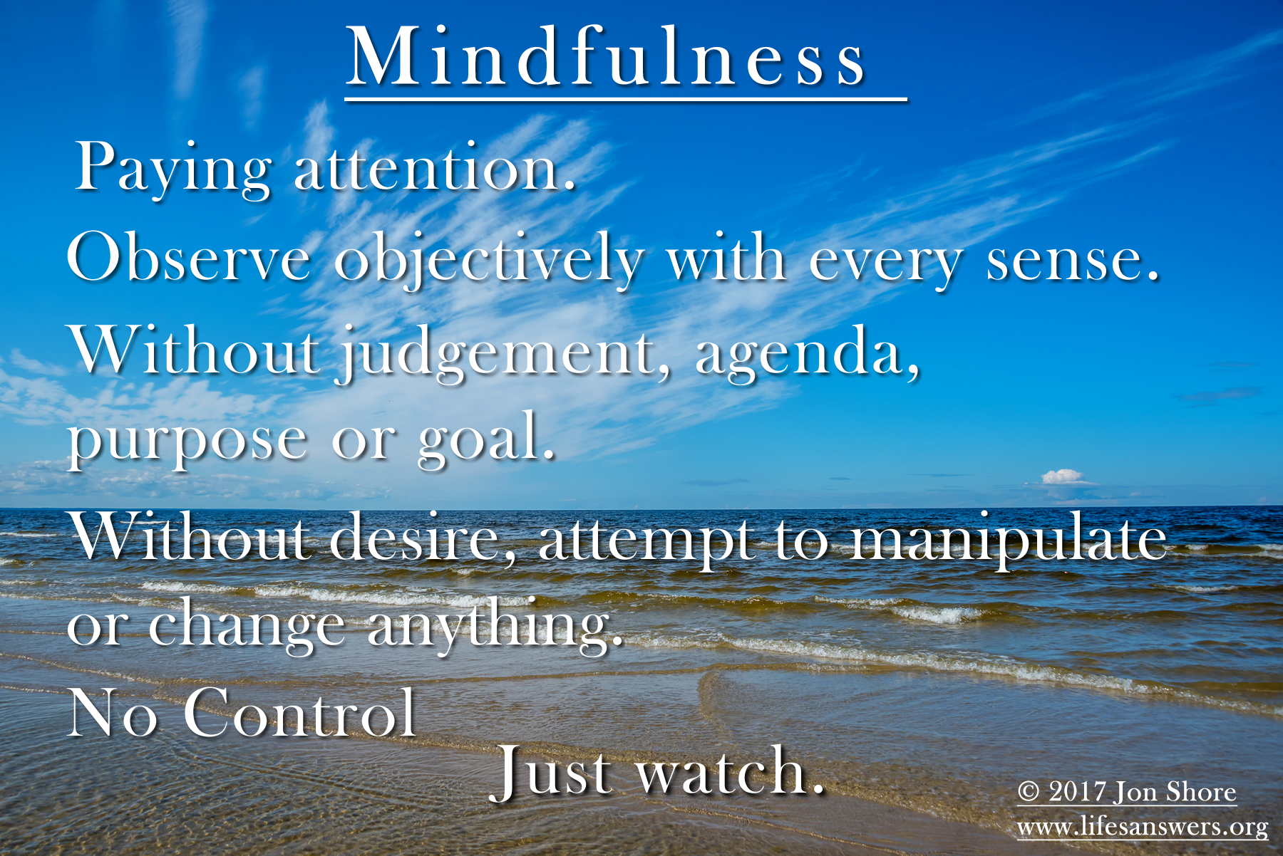 Mindfulness by Jon Shore | Self-Awareness Therapy, Meditation ...