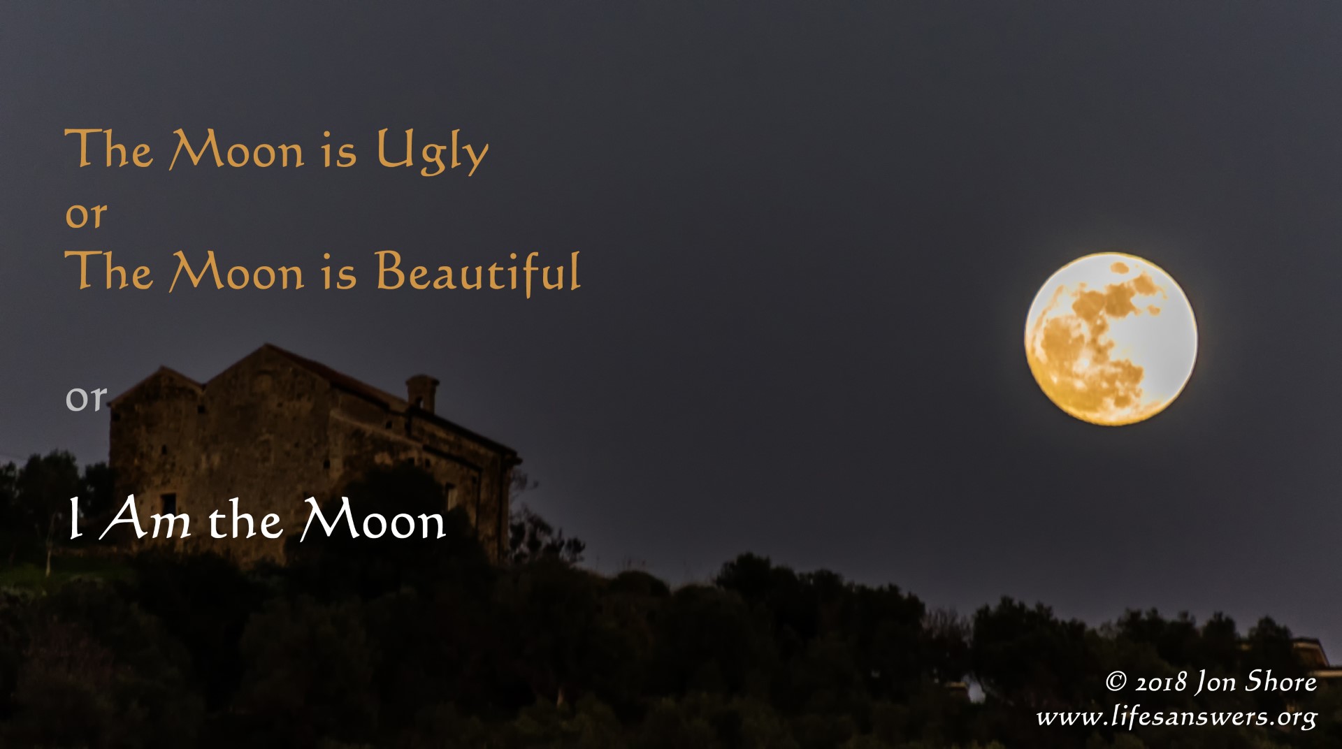 I am the moon by Jon Shore 2018 (Large) | Self-Awareness Therapy ...