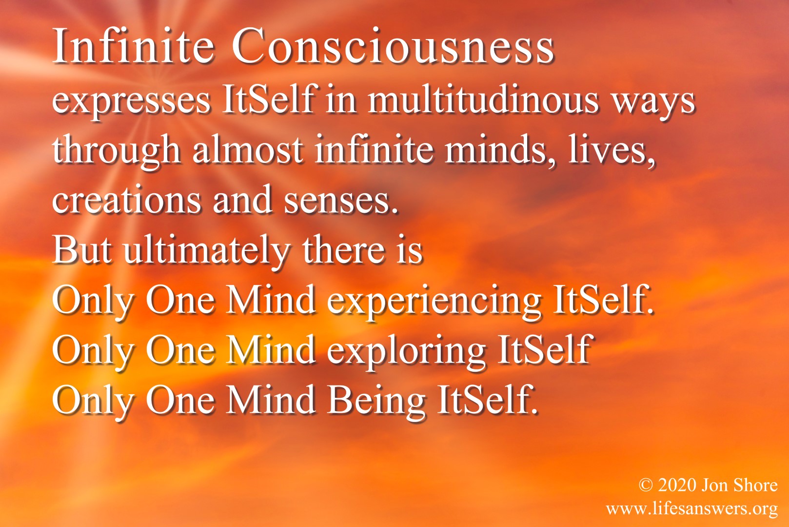 Infinite Awareness Expressing ItSelf By Jon Shore Large Self